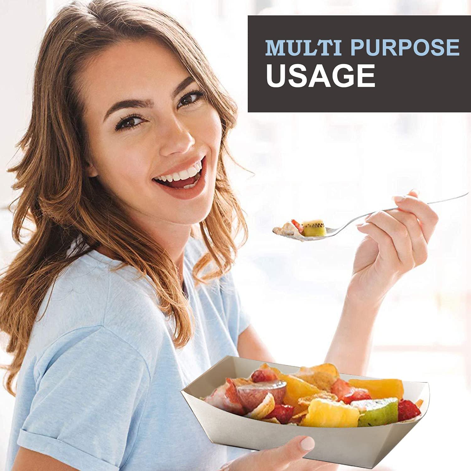 White Paper Food Tray - Goodies Are Us